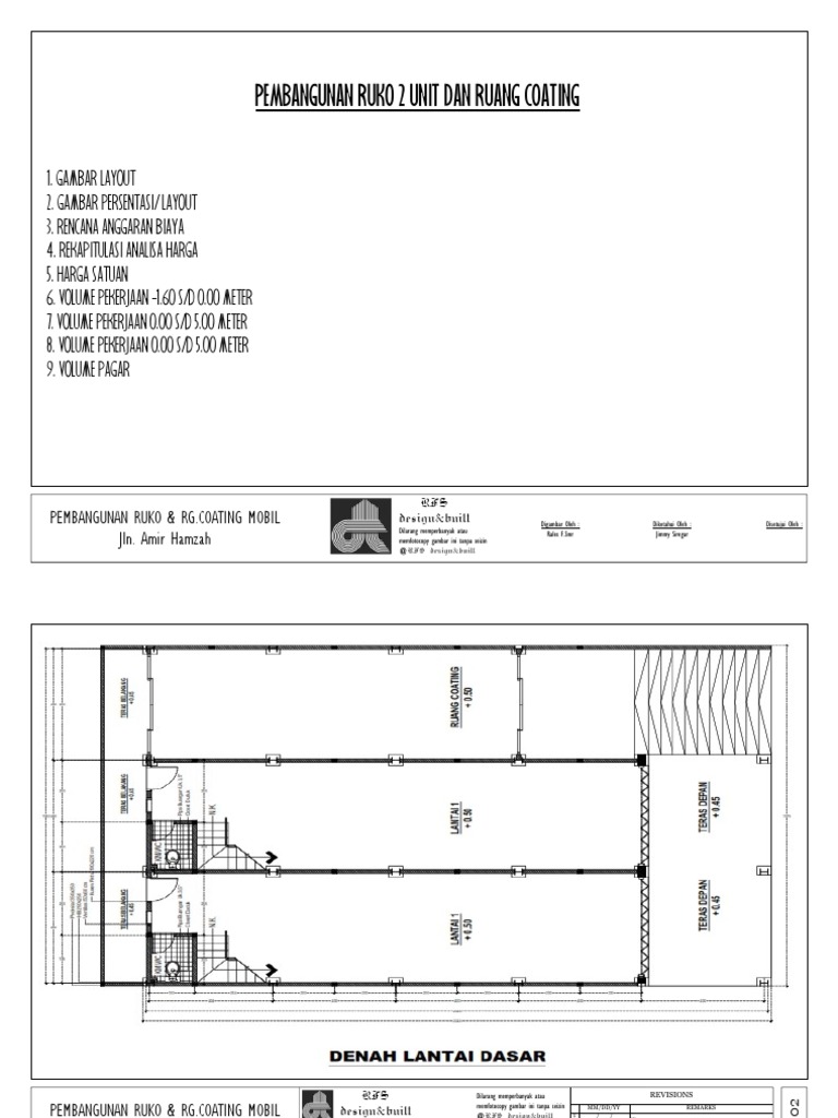 Ruko dan Ruang Coating Jln. Amir Hamzah | PDF