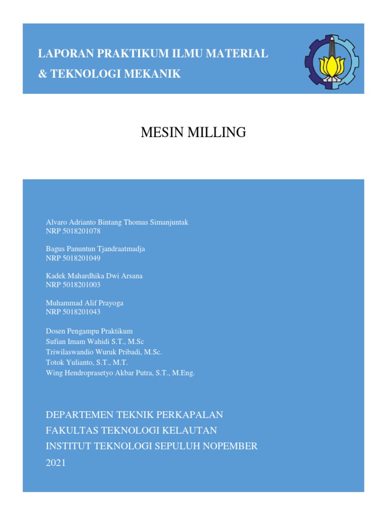 Laporan Praktikum Mesin Milling | PDF