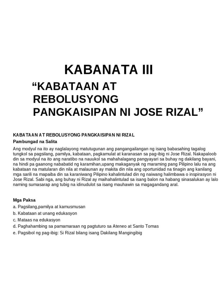 Kabanata 3 | PDF