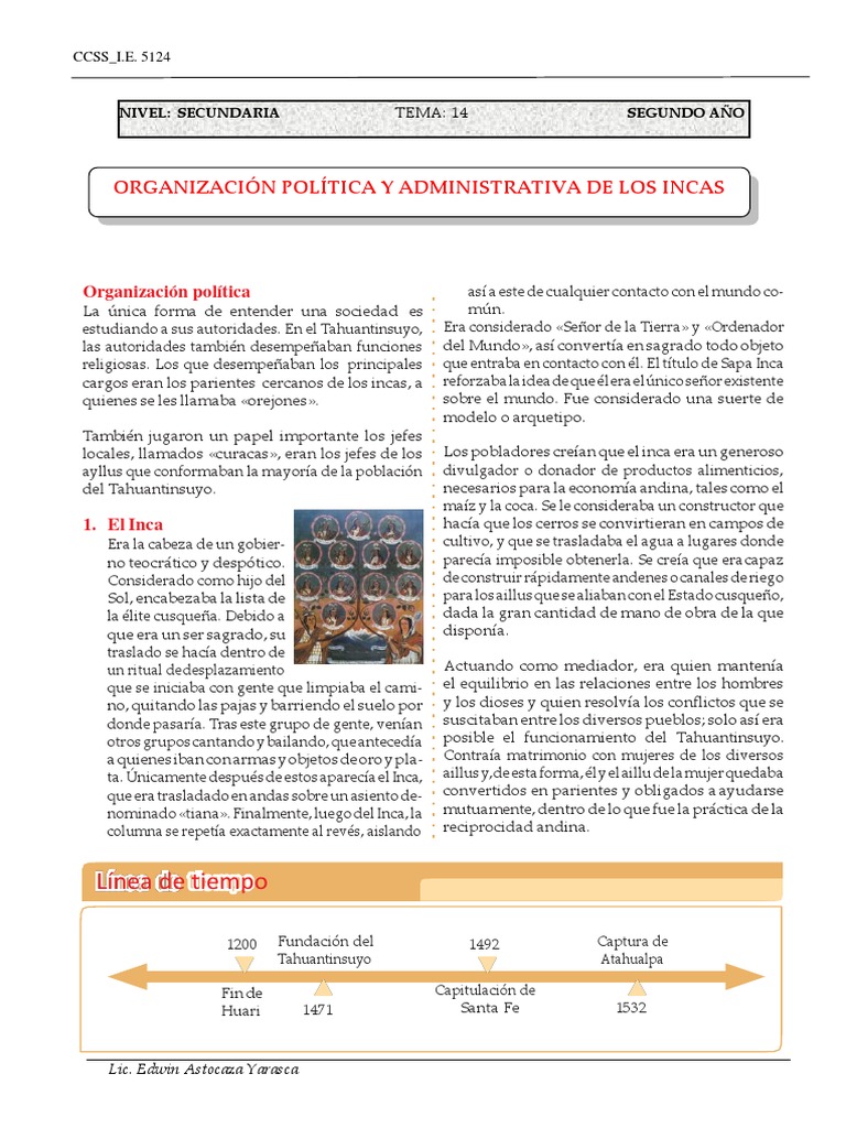 TEMA 14 Organización-Política-y-Administrativa-de-los-Incas-para 2º ...