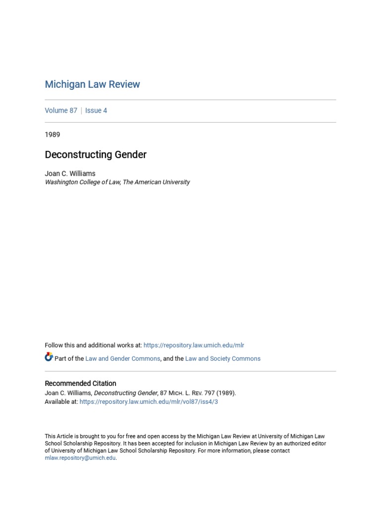 Deconstructing Gender | PDF | Social Science