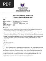 Narrative Report (Teachers' Day Celebration) | PDF | Educational ...