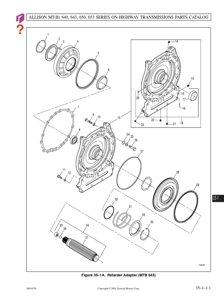 Allison MT (B) 640, 643, 650, 653 Series On-Highway Transmissions Parts ...
