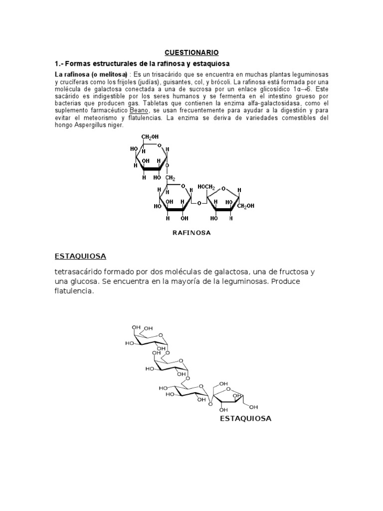 La Rafinosa | PDF | Carbohidratos | Química