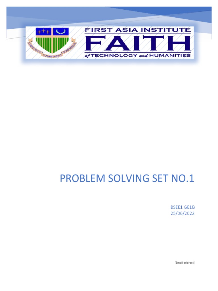 Physics-Problem Solving Set 1 Ge1b | PDF Physics-Problem Solving Set 1 Ge1b | PDF
