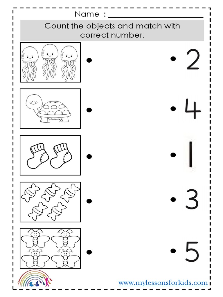 Count and Match Numbers 1-20 Worksheets | PDF