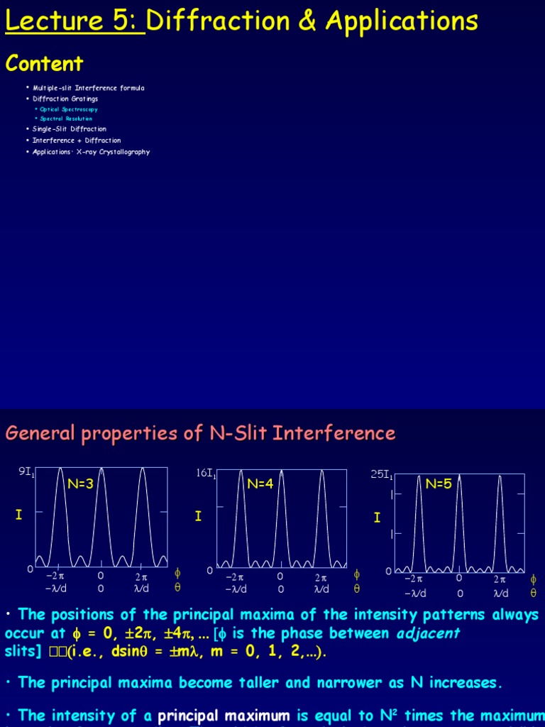 Lecture 05 - Difraction and Applications | PDF