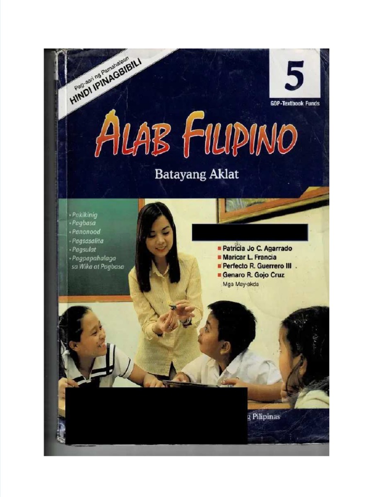 Depedx27s Fifth Grade Textbook Alab Filipino Full - Compress | PDF