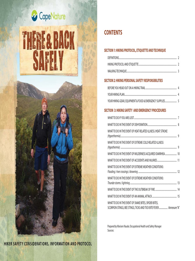 There and Back Safely Hiking Protocol | PDF | Hiking | Trail