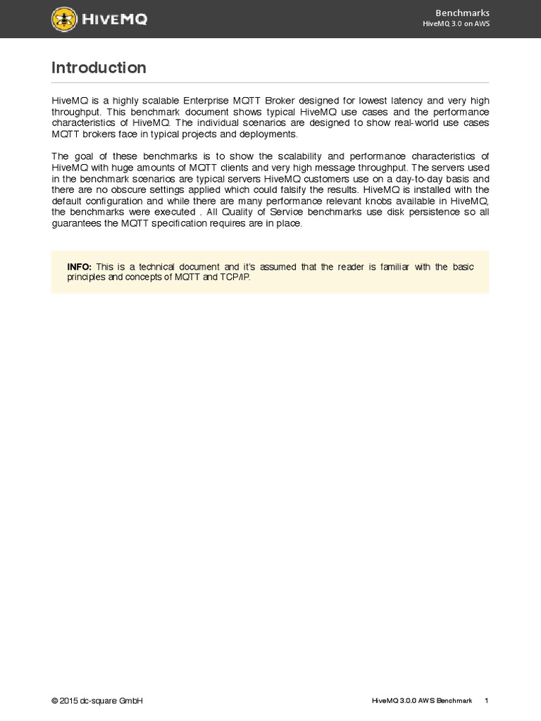 Hivemq 3 Benchmarks Aws | PDF | Central Processing Unit | Quality Of Service