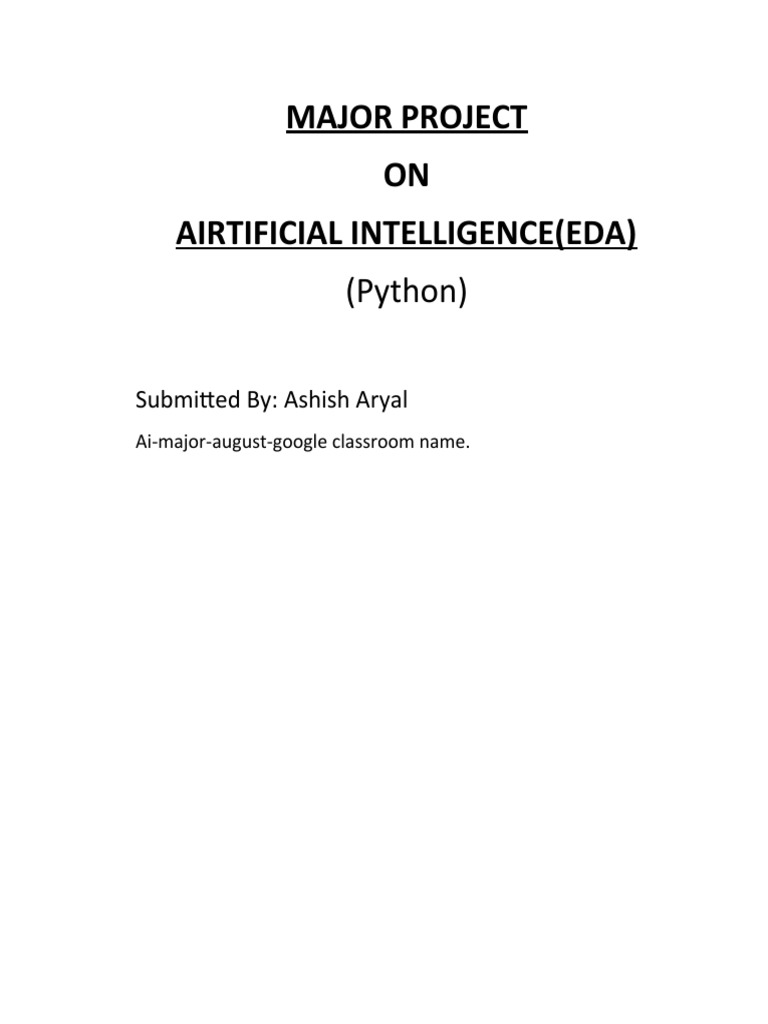 AI-MAJOR-AUGUST - Aryal Ashish | PDF | Data Analysis | Regression Analysis