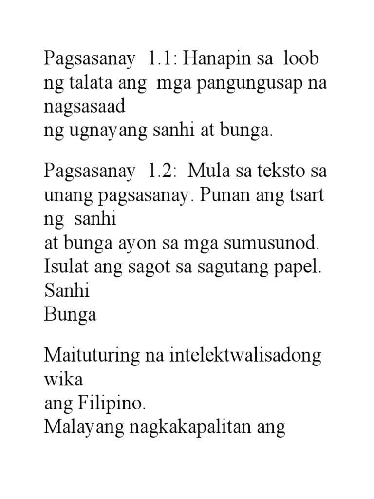 Module Sanhi at Bunga | PDF