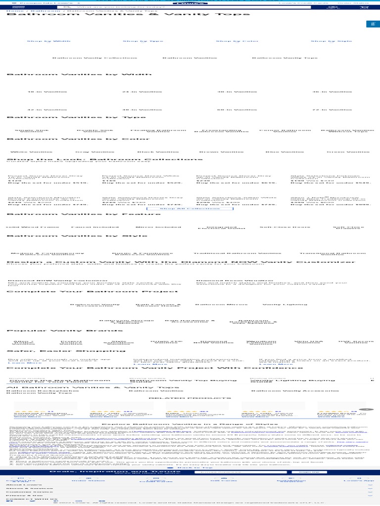 Bathroom Vanities & Vanity Tops | PDF | Bathroom | Sink