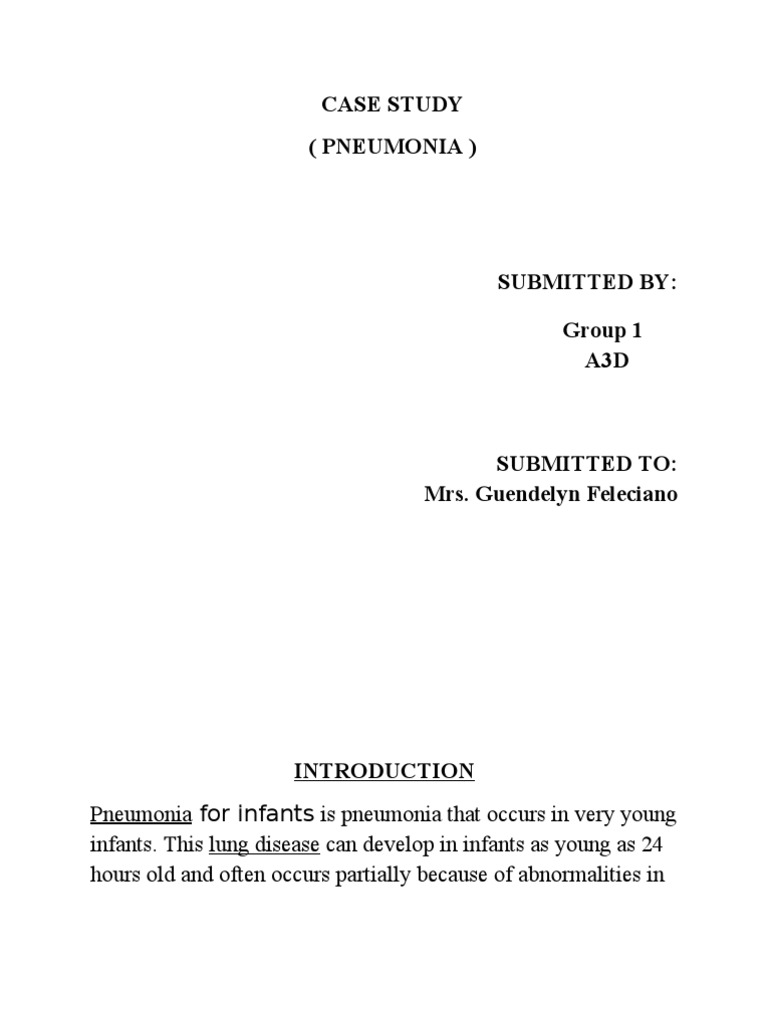 Case Study Pneumonia | PDF | Pneumonia | Lung