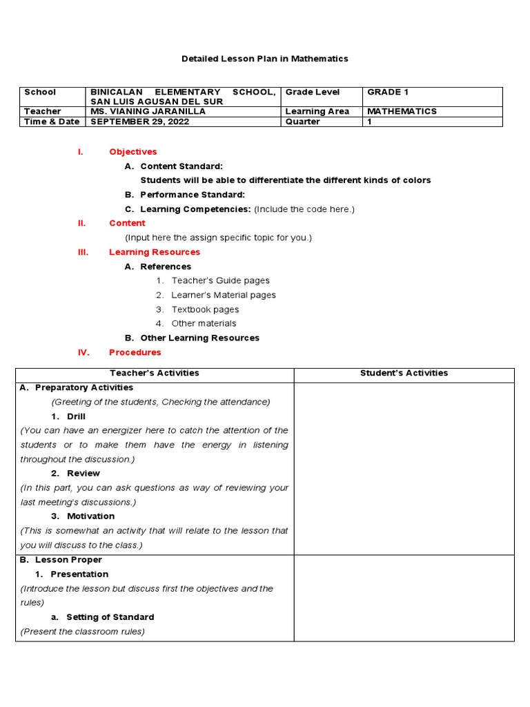 4as Template | PDF | Learning | Teachers
