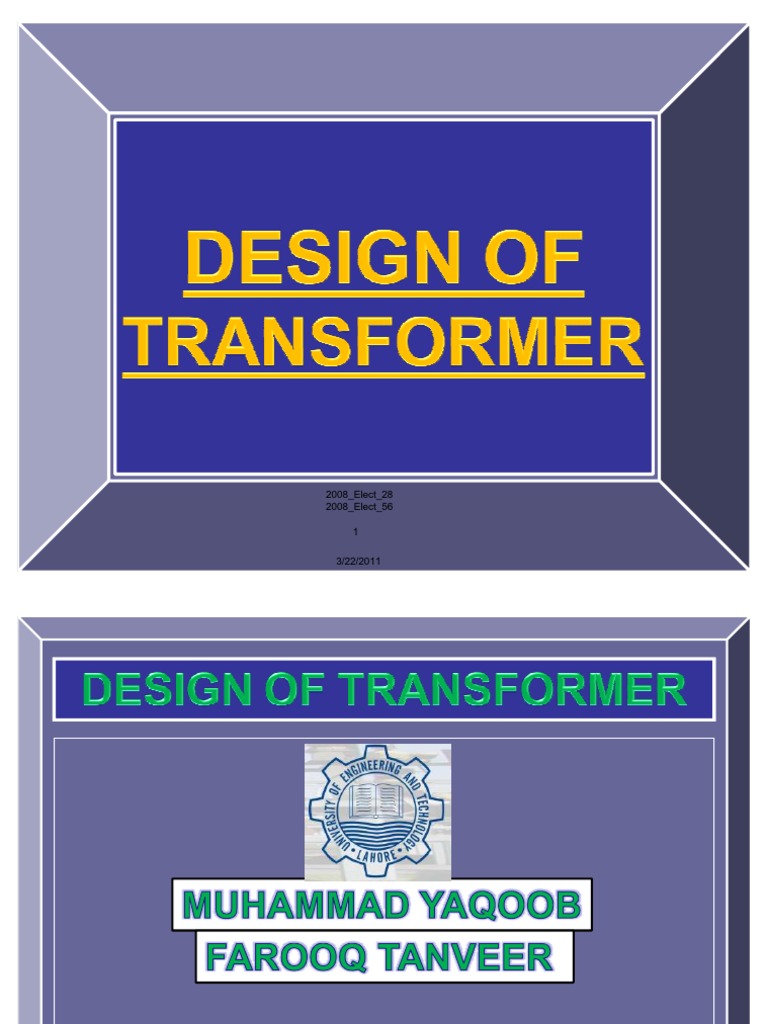 Design of Transformer | PDF | Physical Quantities | Physics