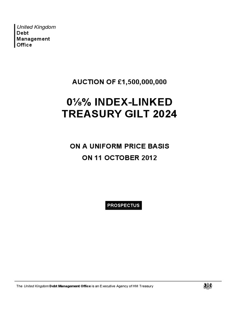 Prospectus | PDF | Gilt Edged Securities | Financial Markets