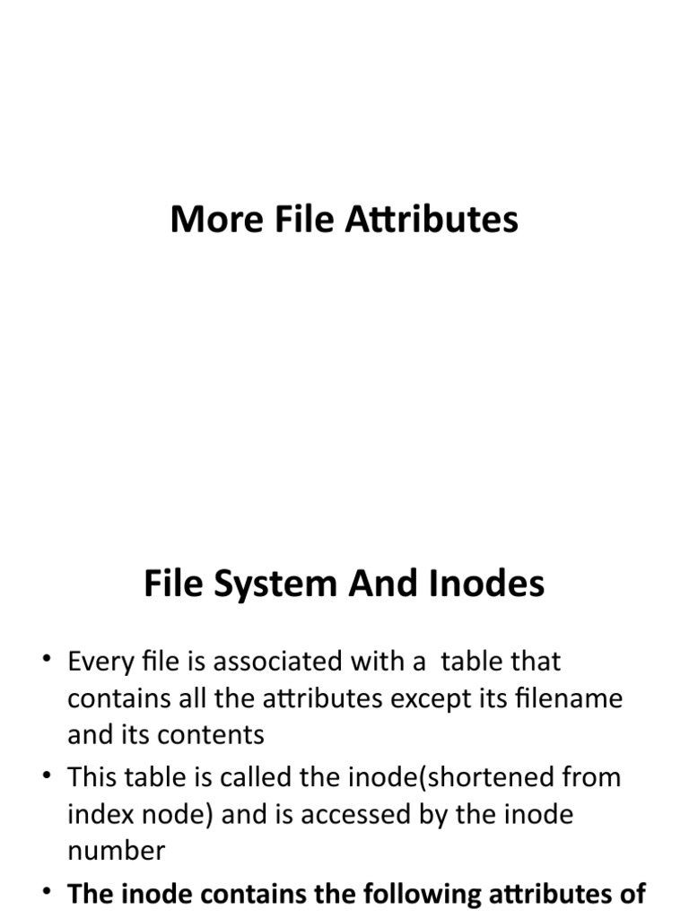 More File Attributes | PDF | Computer File | Computer Programming More File Attributes | PDF | Computer File | Computer Programming