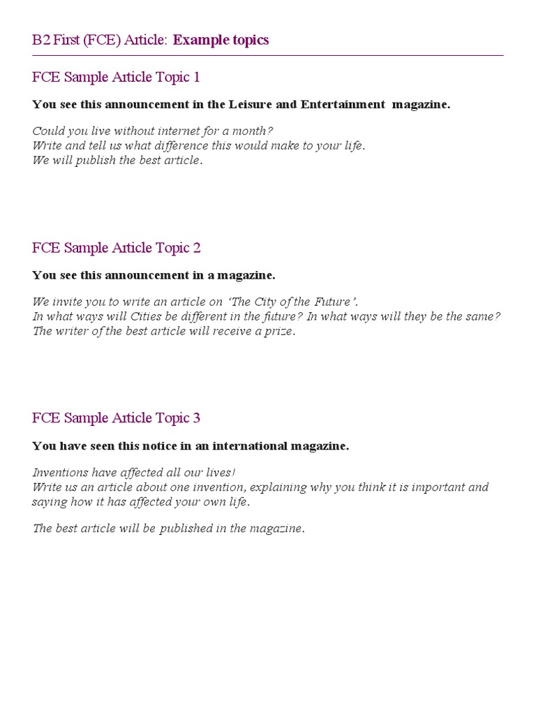 B2 First Writing | PDF