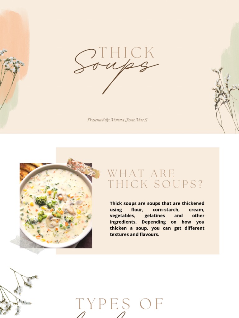 Thick Soup | PDF | Soup | Western Cuisine