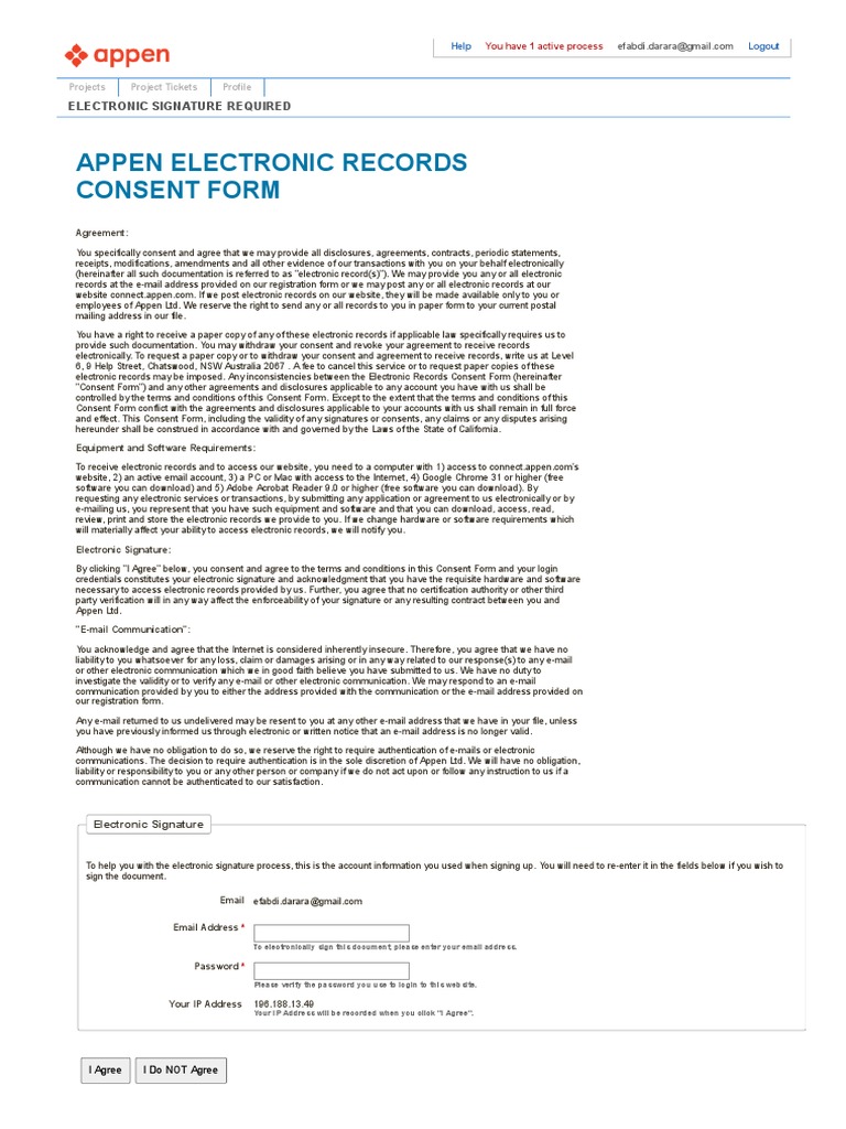 Appen Digital Signature Required | PDF | Authentication | Email Address
