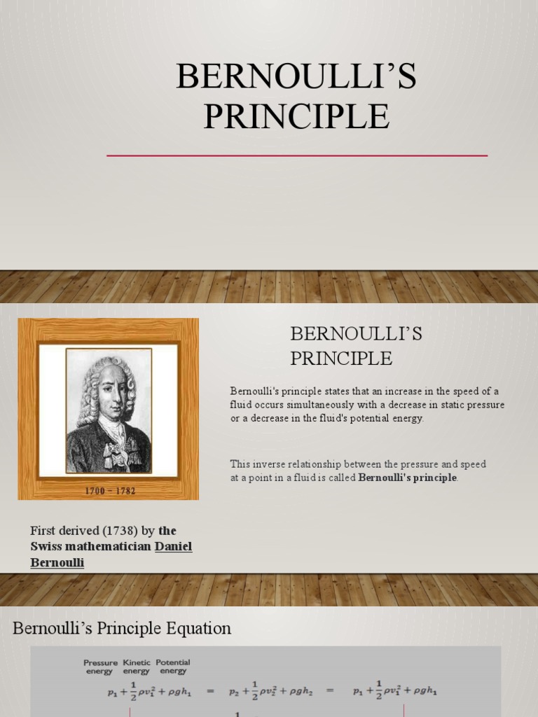 Bernoulli's Principle | PDF