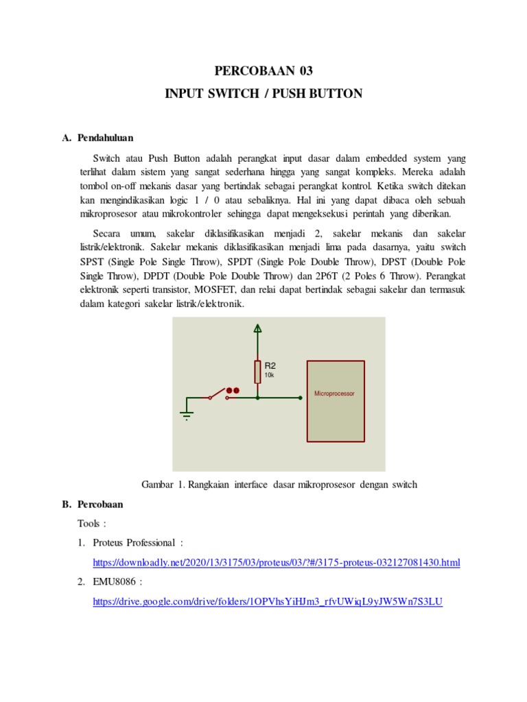 Percobaan 03. Input Switch | PDF