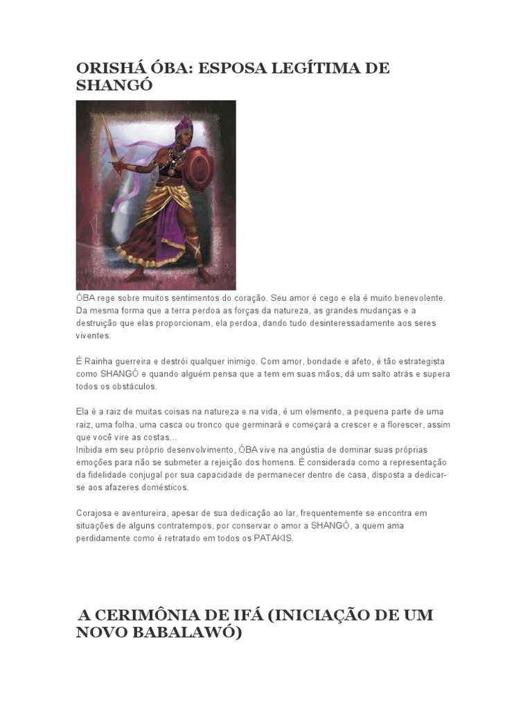 Orishá Óba | PDF