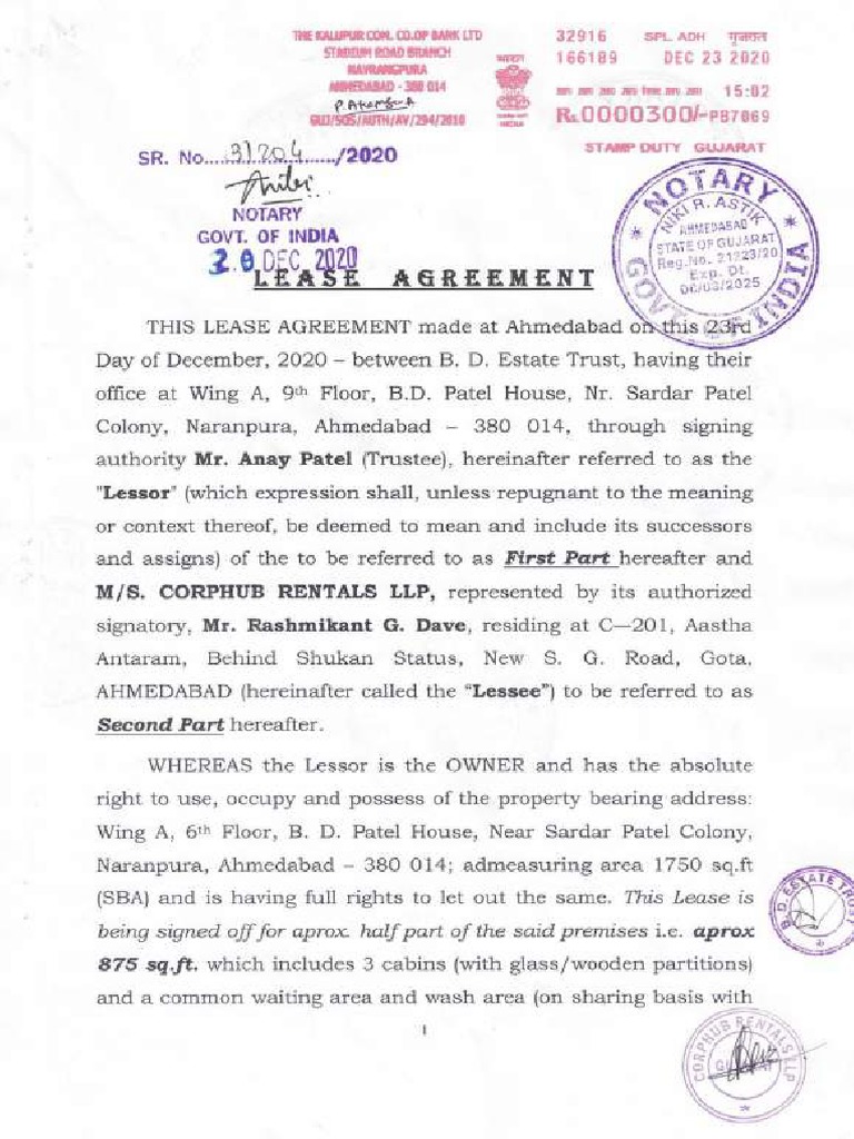 Owner Lease NOC | PDF | Property Law | Common Law