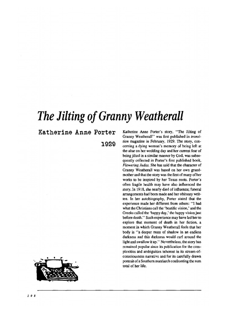 Short-S For S 1 Porter The Jilting of Granny Weatherall About | PDF