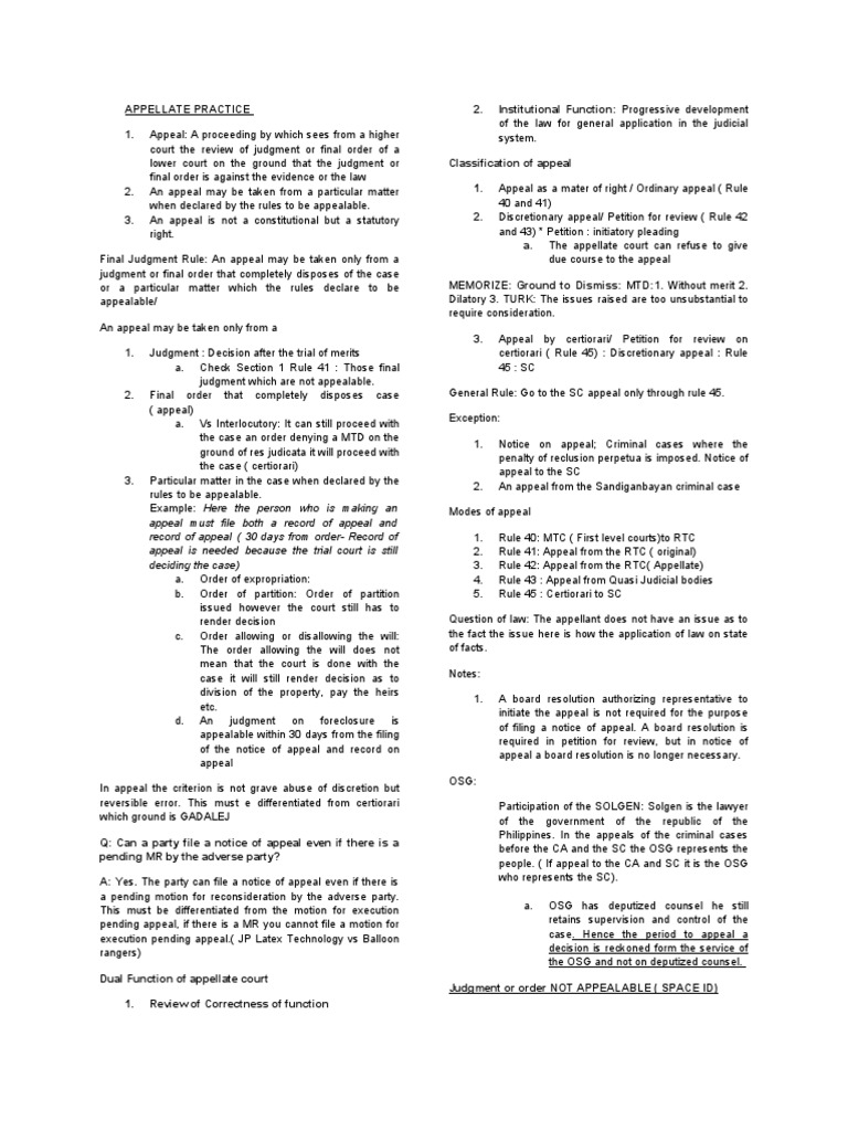Appellate Practice | PDF