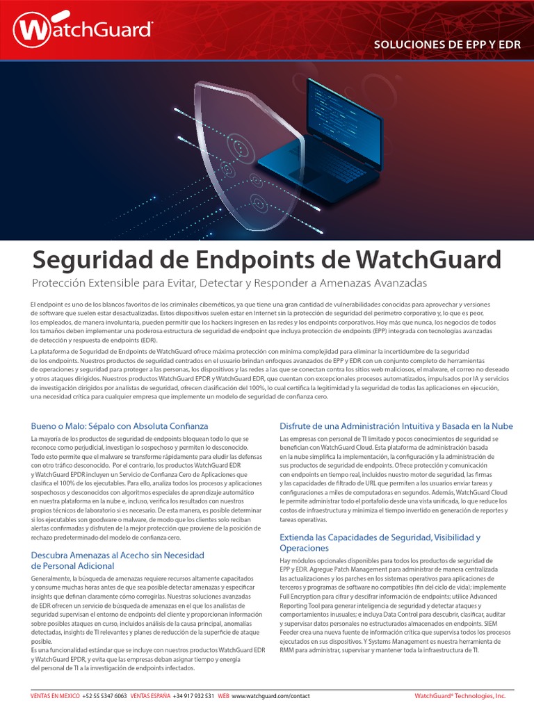 WATCH Brochure Endpoint Security ESLA | PDF | Computación en la nube ...