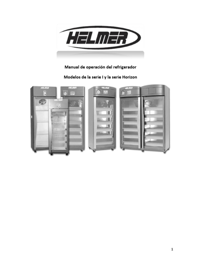 Manual de Operación Del Refrigerador HELMER | PDF | Temperatura
