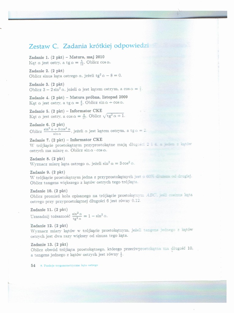 Matematyka Zadania Maturalne | PDF