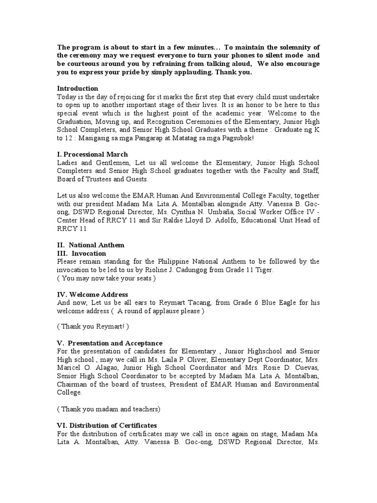 Moving Up Script | PDF