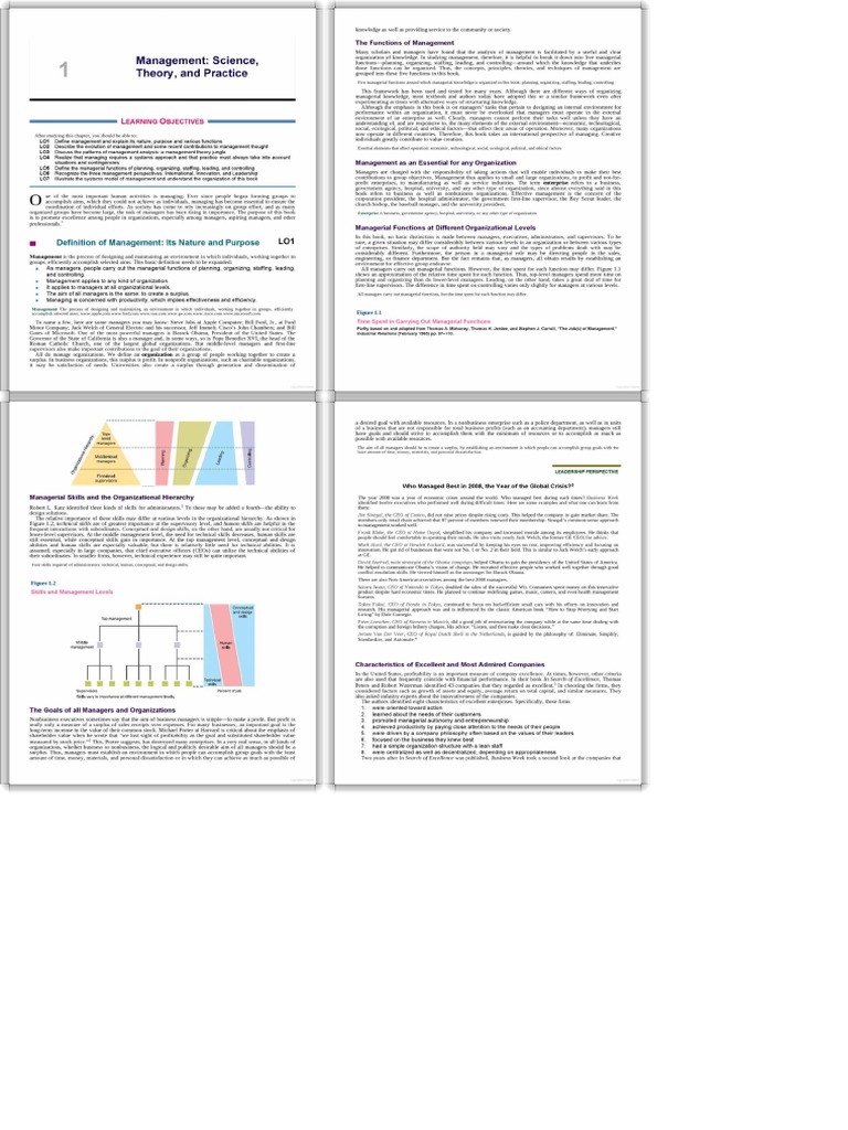 Essentials of Management by Harold Koontz - Chapter 1 - TOAZ - Info | PDF