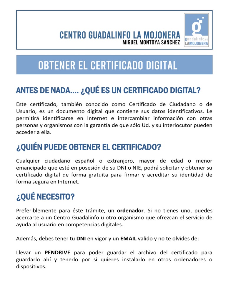 Manual Certificado Digital Descargar Gratis Pdf Certificado De