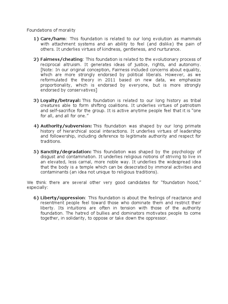 Foundations of Morality and Freedom Ethics Reporting Group 1 | PDF | Free Will | Morality