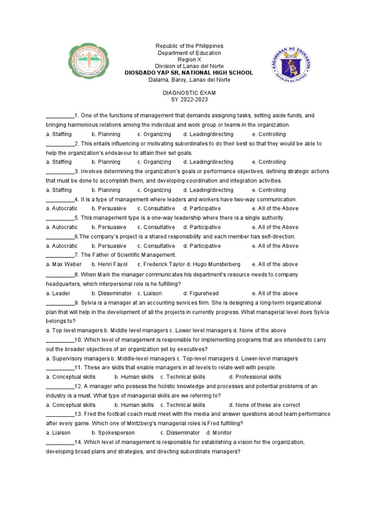 Diagnostic Test Organization and Management | PDF | Economies | Business