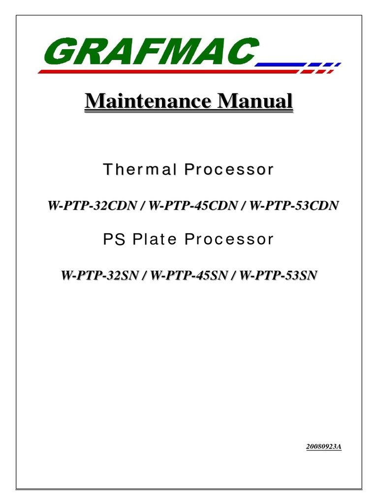 Processor-Grafmac-maintain - 32+45+53CDN - 20080923A-KS | PDF | Valve ...