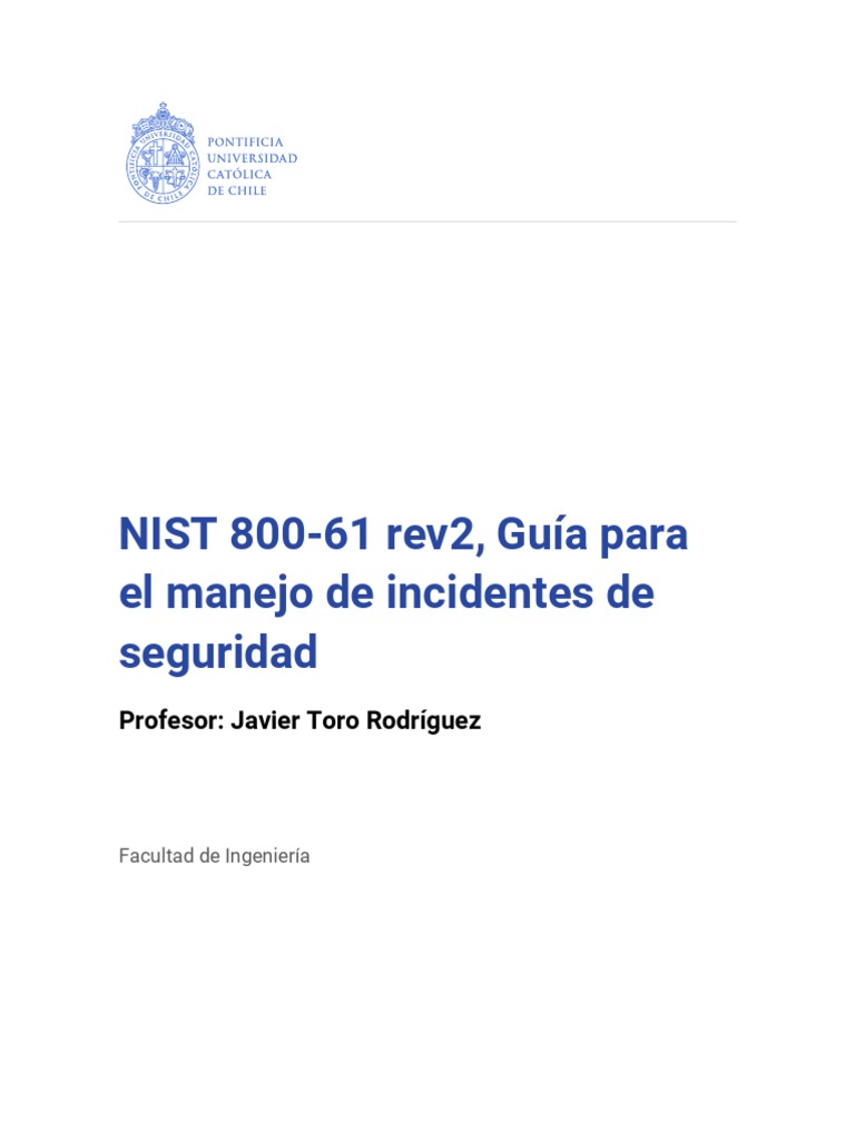 C4 - NIST 800-61 Rev2 | PDF | Seguridad | La seguridad informática