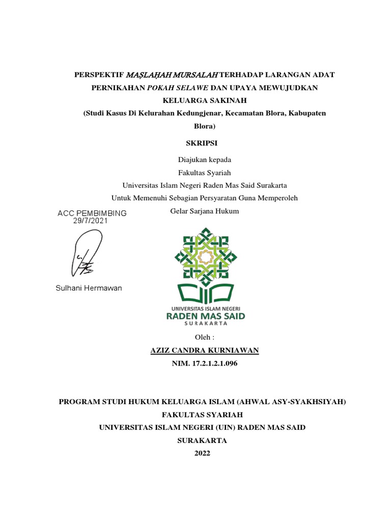 Skripsi Aziz Candra Kurniawan Fix | PDF