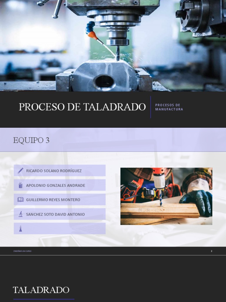Proceso de Taladrado | PDF | Perforar | Control numerico