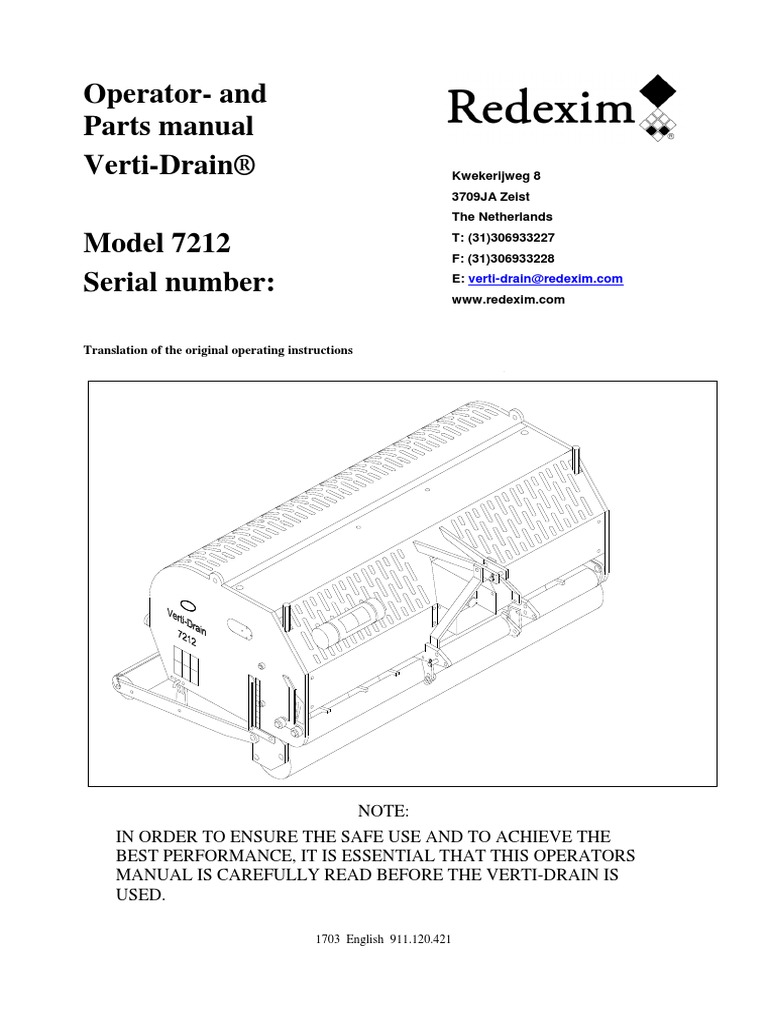 Verti Drain 7212 Aerator | PDF | Tractor | Screw