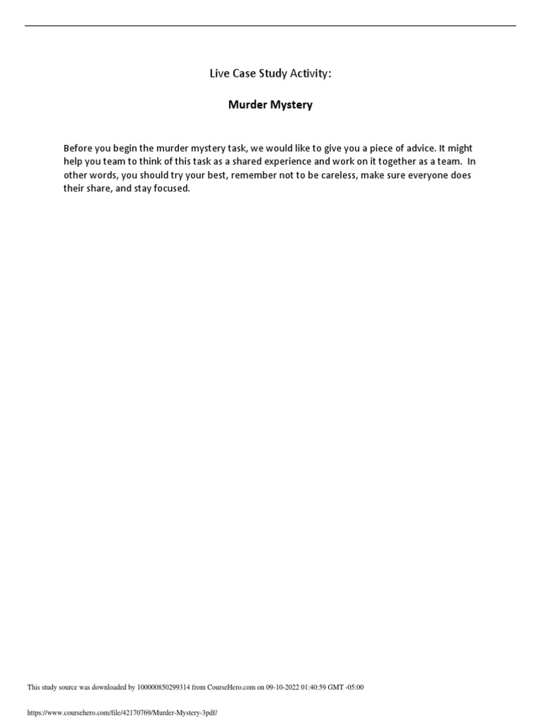 Murder Mystery 3 PDF | PDF