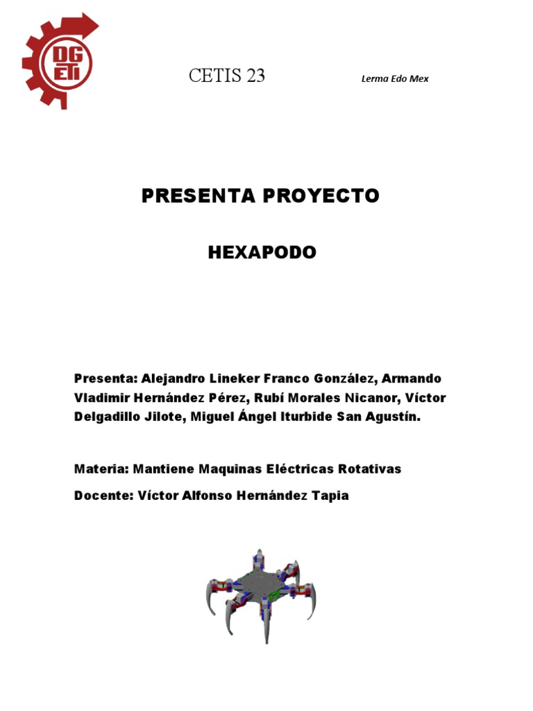 Proyecto Hexápodo CETIS 23 | PDF