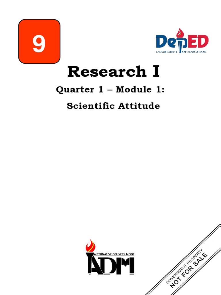 Final STE - RESEARCH I MODULE 1 - Scientific Attitude 1 | PDF | Francis ...