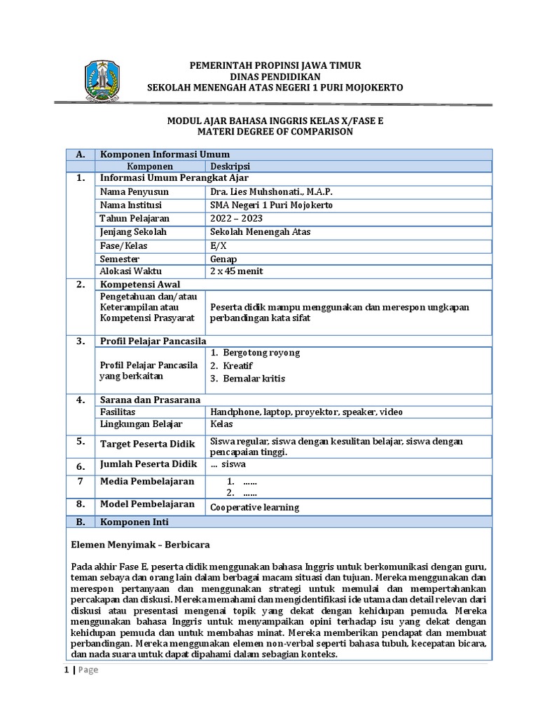 FIX. MA. Comparison-2 | PDF | Karier & Perkembangan