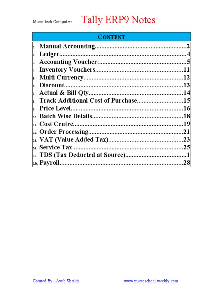 Tally Notes Ok | Download Free PDF | Debits And Credits | Payments