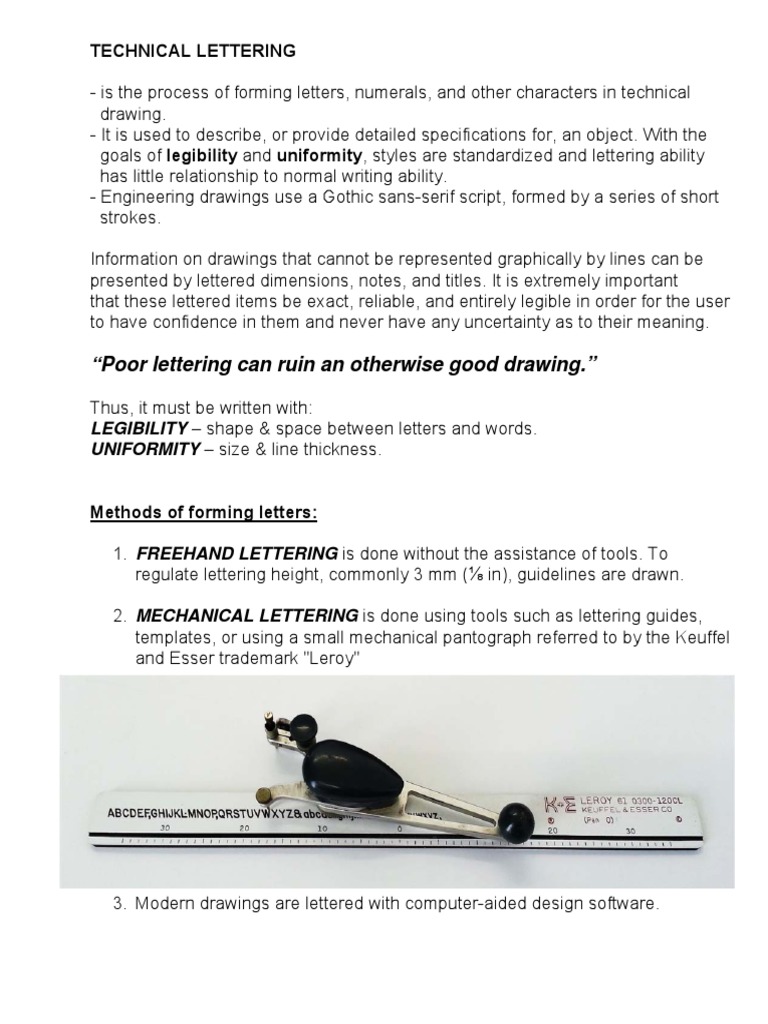 Guide to Technical Lettering: Standards, Methods, and Best Practices ...